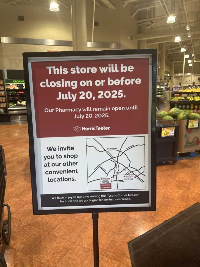 BREAKING: Harris Teeter to close Tysons store next month | FFXnow