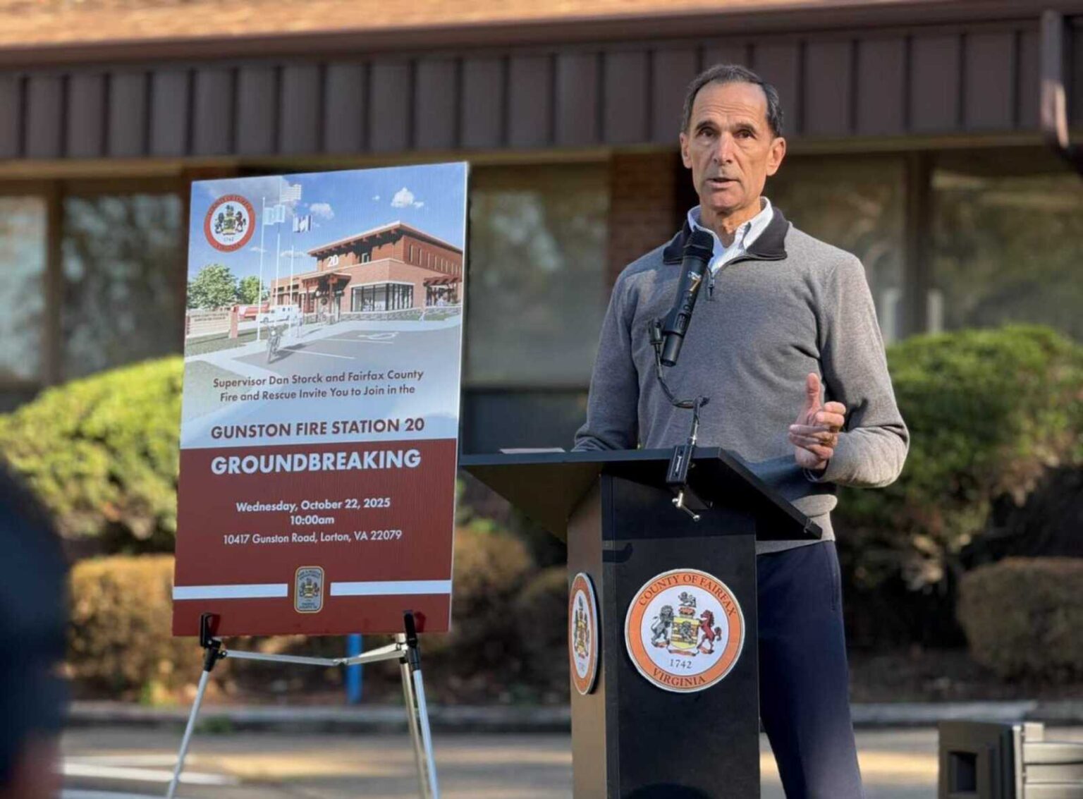Fairfax County breaks ground on Gunston Fire Station 20 in Mason Neck ...